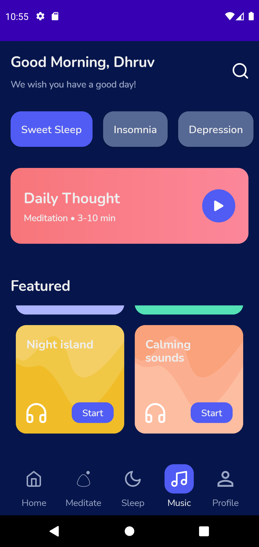 GitHub - Dhruv-Limbachiya/MeditationUIJetpackCompose: Designed Meditation App UI using Jetpack ...