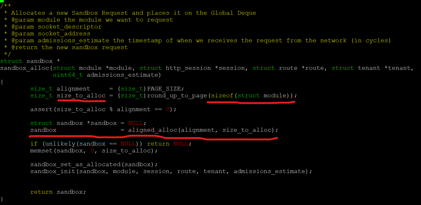 Bug: sandbox alloc doesn't actually allocate based on sandbox struct size · Issue #347 ...