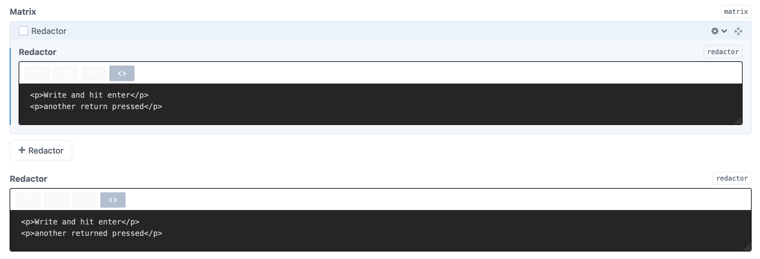 Redactor field in Matrix broken · Issue #364 · craftcms/redactor · GitHub