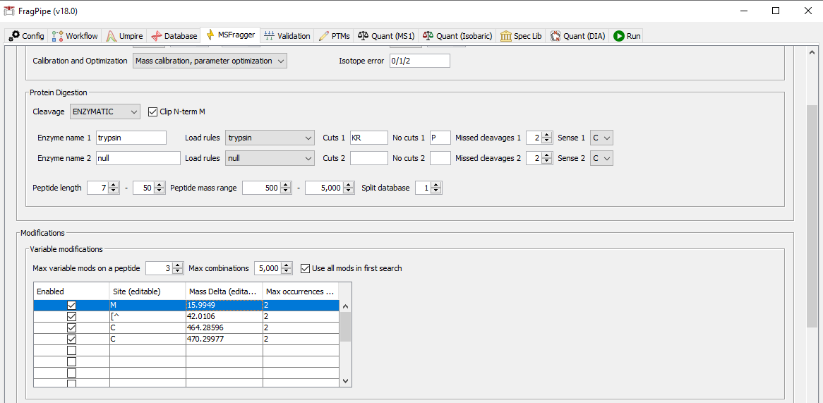 Error in variable modifications table · Issue #864 · Nesvilab/FragPipe · GitHub