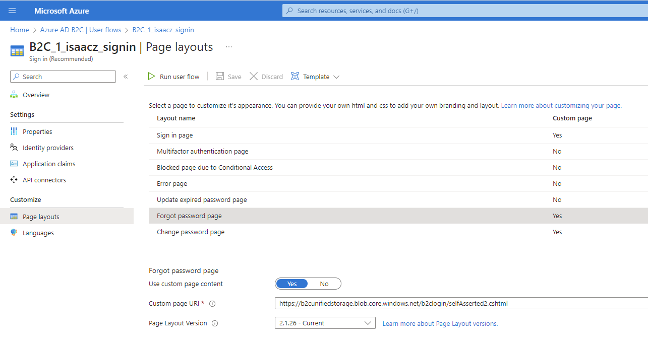 How do I configure my Azure AD B2C user flow's button links ? · dotnet maui · Discussion #17381 ...