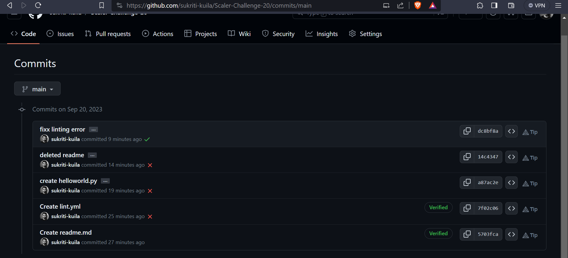 Challenge #1 - #29 : Sukriti Kuila · Issue #164 · scaleracademy/scaler-open-source-september ...