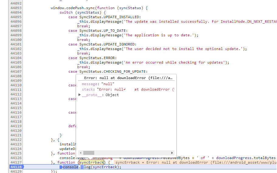 Update Download Error · Issue 378 · Microsoft Cordova Plugin Code Push · Github