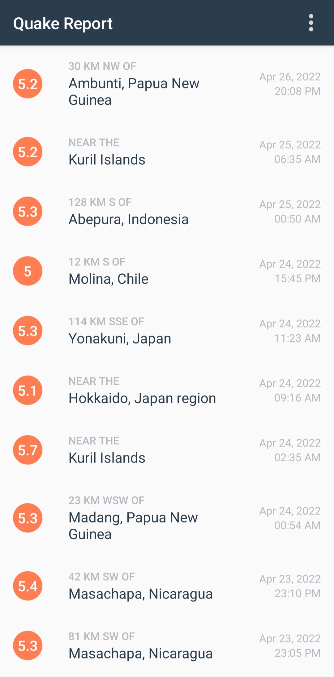 GitHub - BB119/QuakeReport
