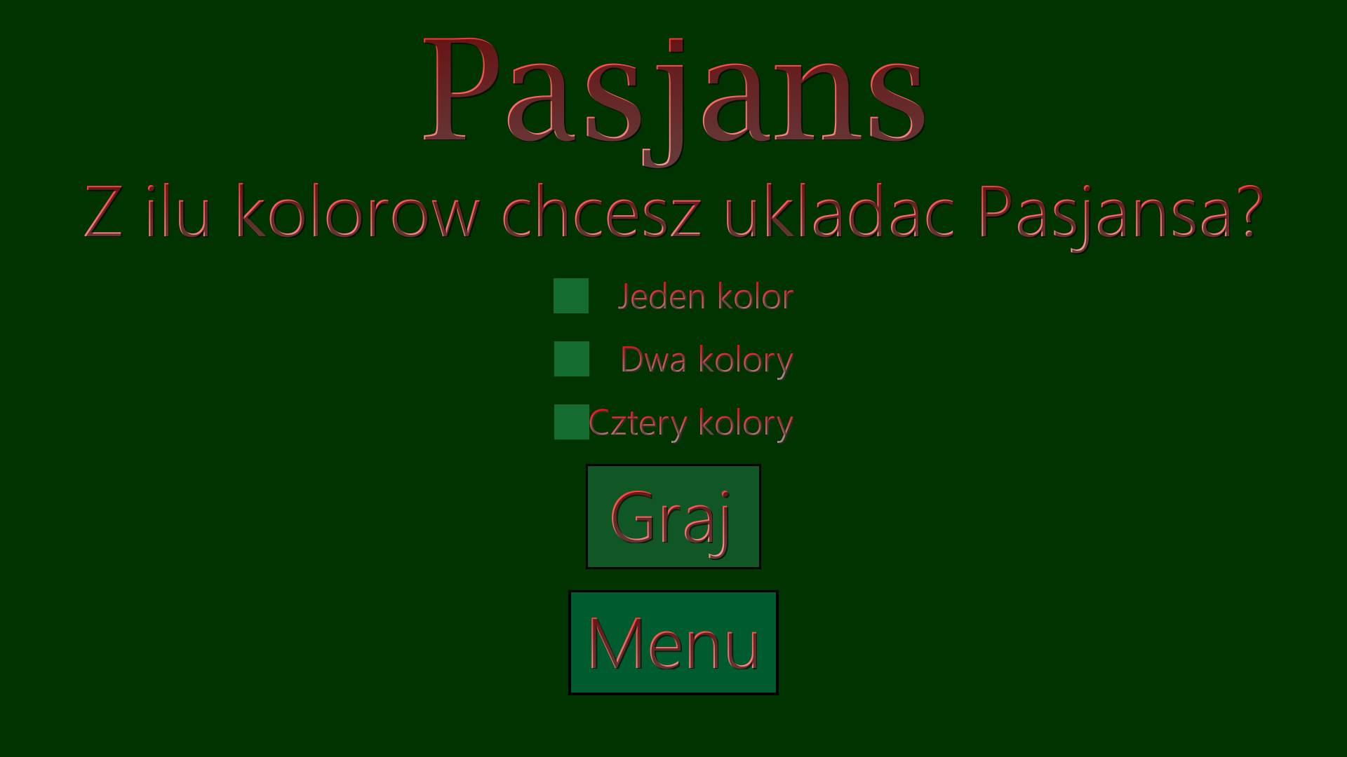 GitHub - mgarbula/Pasjans: Gra pasjans-pająk