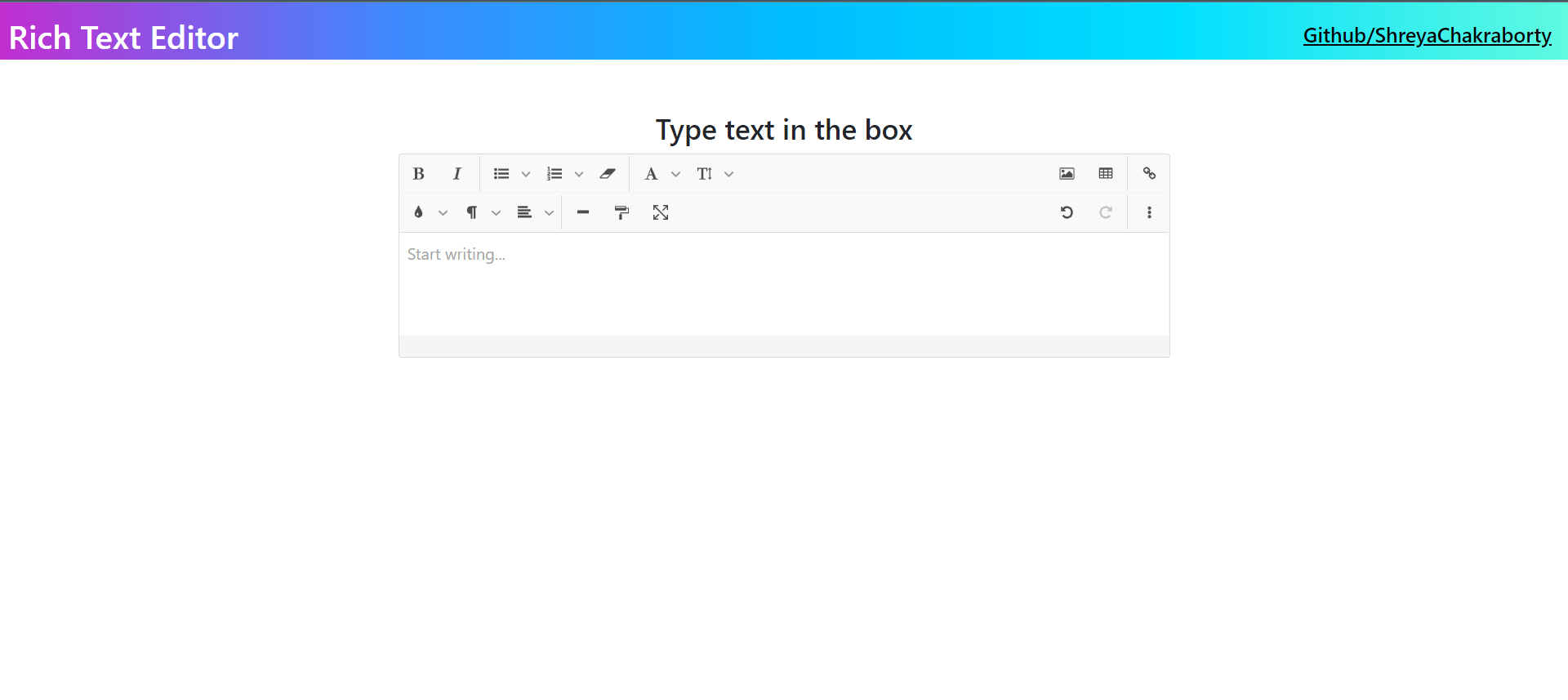 GitHub - ShreyaChakraborty18/Rich-Text-Editor