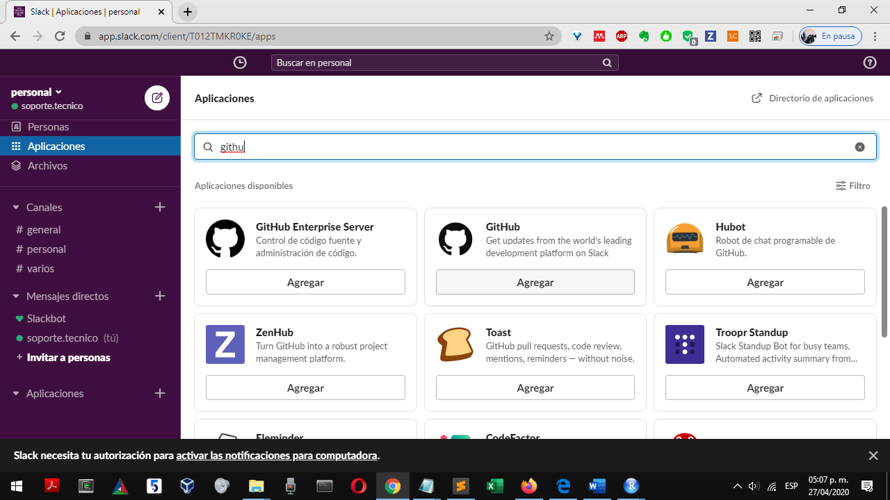 Bug Github Is Not A Valid Command With Github Integration Installed In Old Version Of Slack