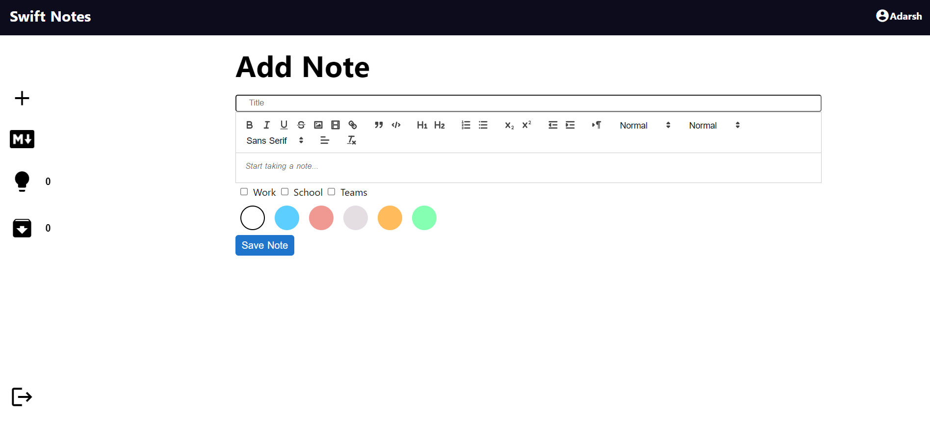 GitHub - hiteshverma27/swift-notes: Swift Notes is a modern note-taking ...