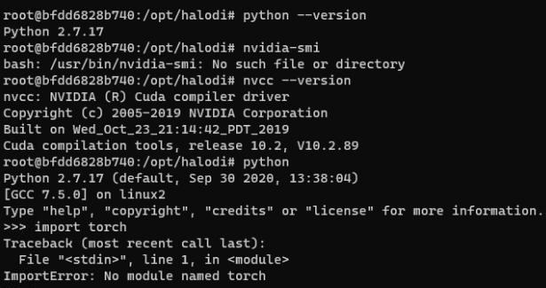 bash: /usr/bin/nvidia-smi: No such file or directory · Issue #125 · dusty-nv/jetson-containers ...