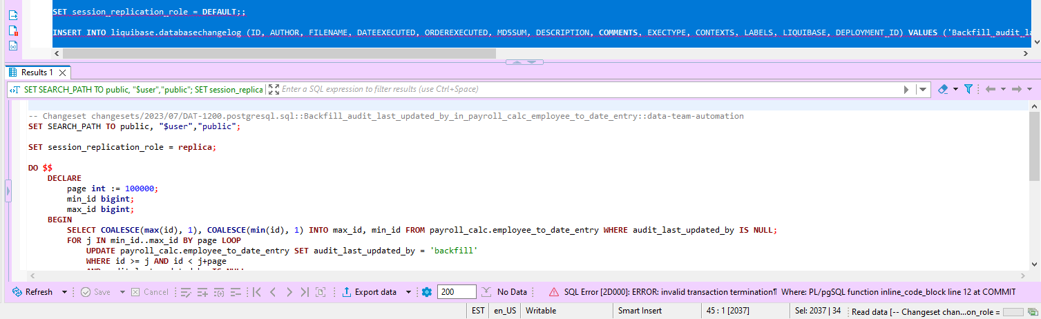 Results/Statistics Tab no longer displays my errors · Issue #21013 · dbeaver/dbeaver · GitHub