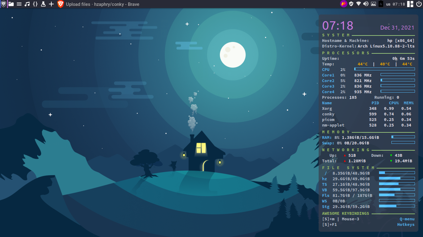 GitHub - hzaphry/conky: simple dracula color theme inspired conky