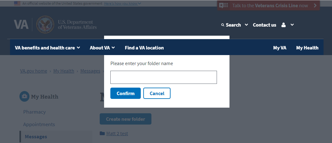 VaModal component is obscured by the navbar in the VA.gov header ...