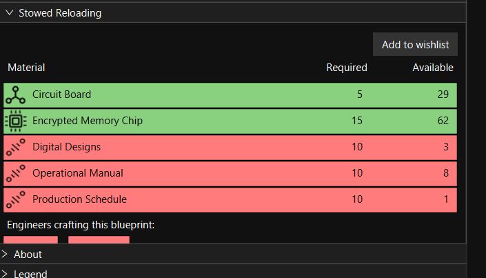 Unable to see Engineers for Stowed Reloading · Issue #22 · jixxed/ed-odyssey-materials-helper ...