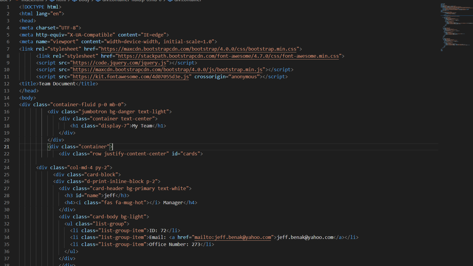 GitHub - jeffbenak/Team-Profile-Generator