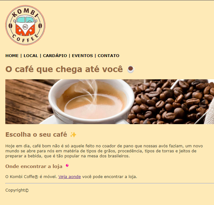 GitHub - tassianabenamor/kombi-coffee: Projeto da disciplina Interfaces ...