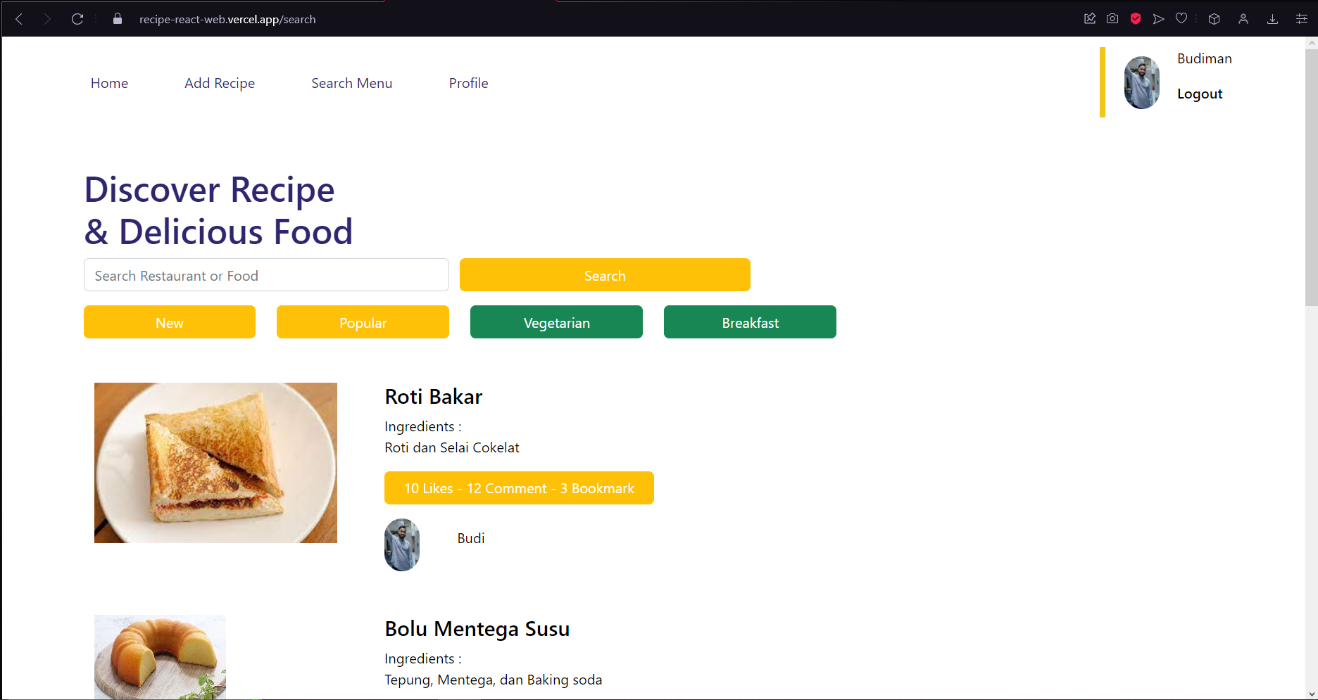 GitHub - akbarfaiz/recipe-react-web