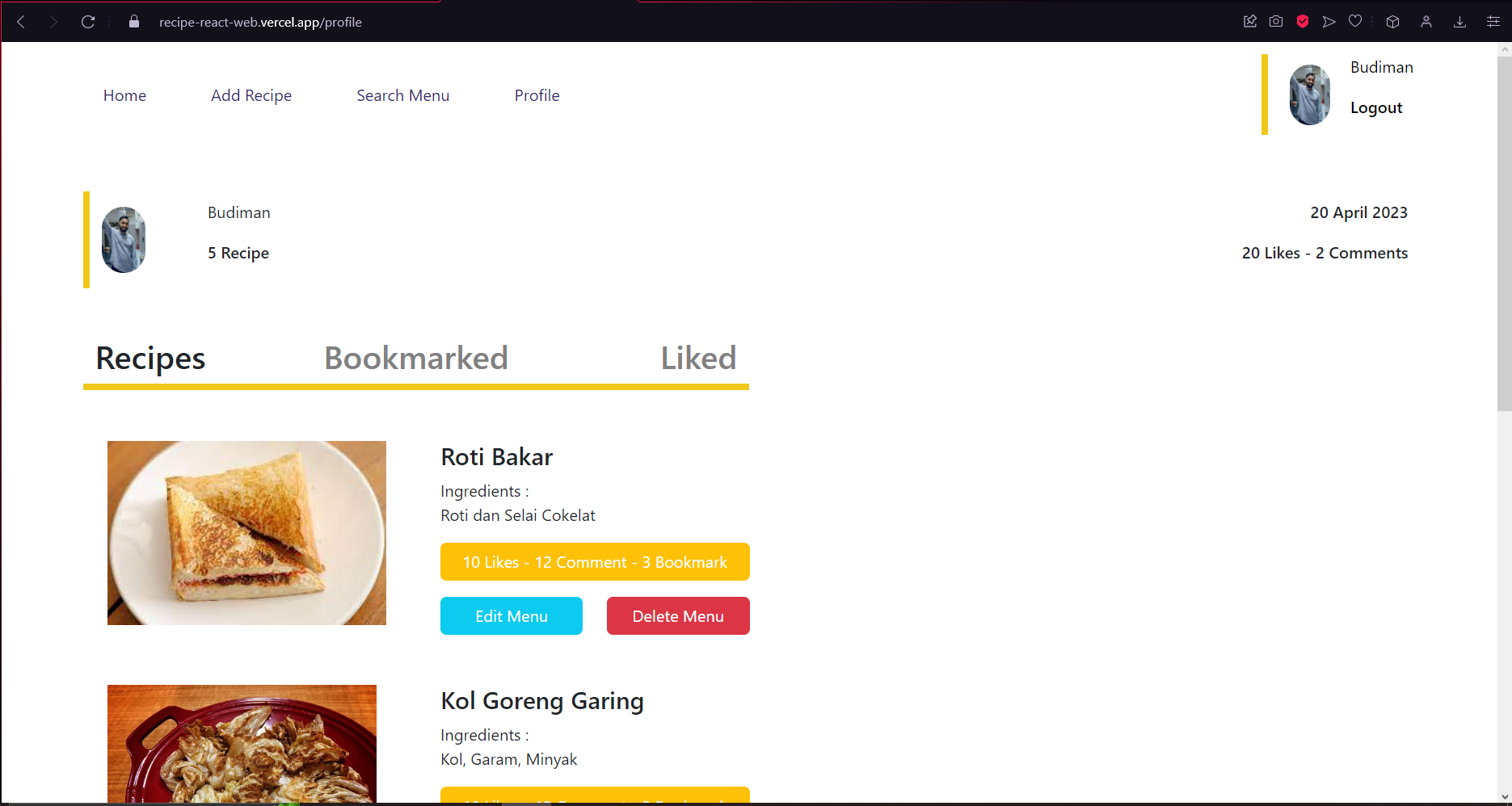 GitHub - akbarfaiz/recipe-react-web