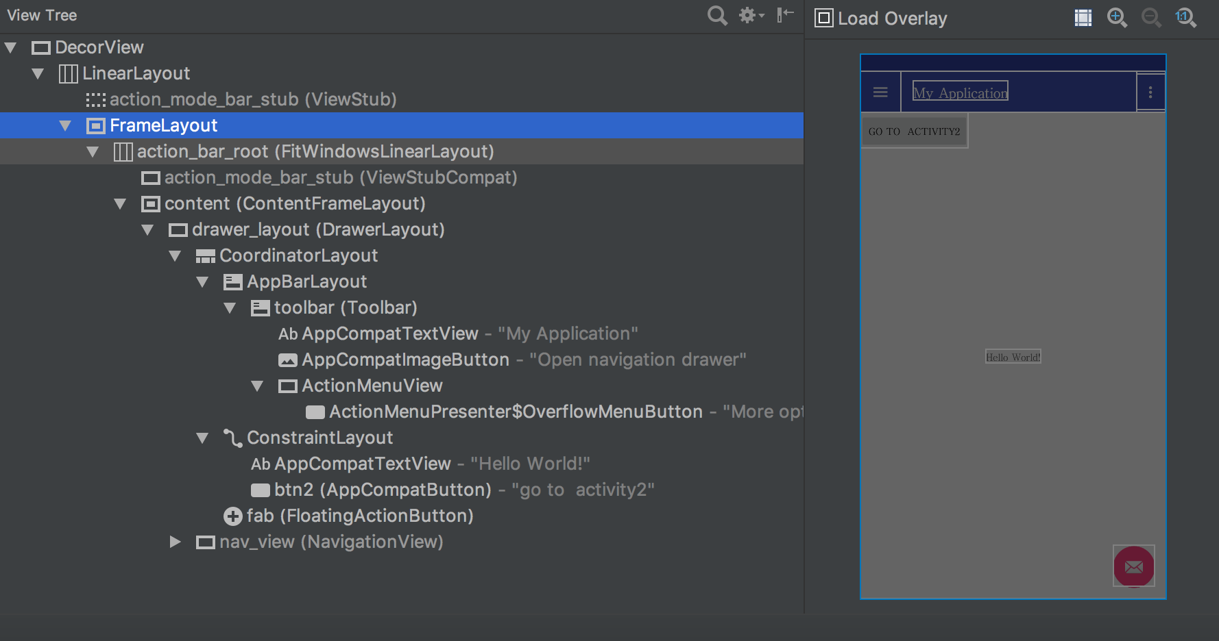 新建工程选择google提供的 Navigation Drawer Activity 样式，会出现灰色透明蒙层 · Issue #100 · bingoogolapple ...