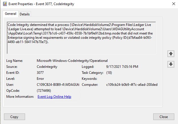 AppLocker Issue · Issue #4230 · LedgerHQ/ledger-live-desktop · GitHub