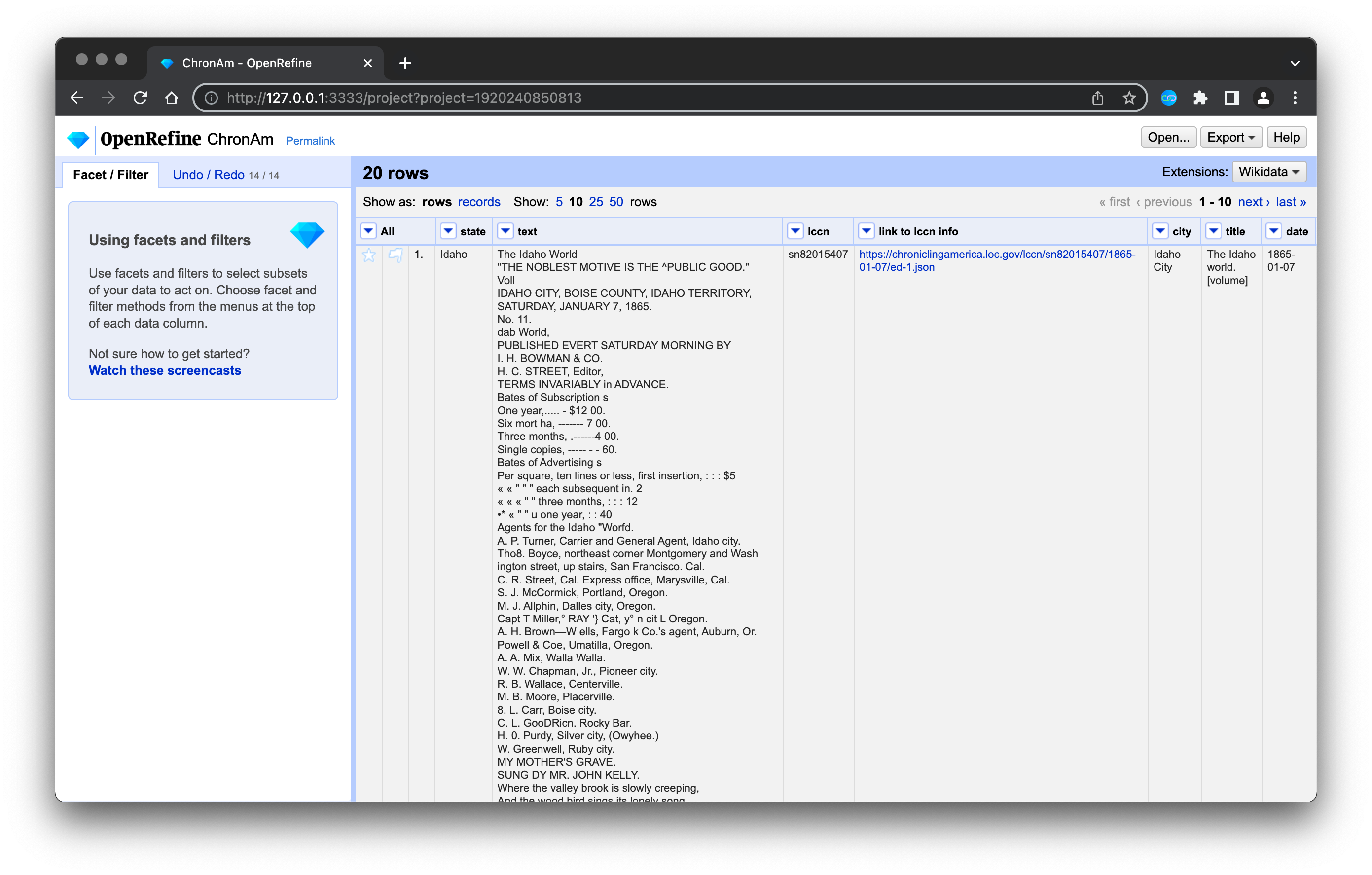 Issues with "Fetching and Parsing Data from the Web with OpenRefine" · Issue #2687 ...
