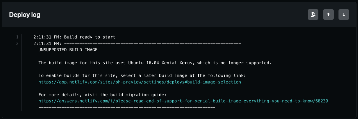 Netlify Build Image needs to be updated · Issue #2752 · programminghistorian/jekyll · GitHub