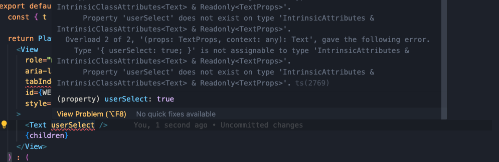 Potentially missing typescript types for some new View and Text props · Issue #41290 · facebook ...