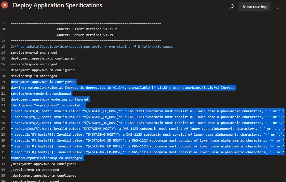 Unable to run the Azure DevOps pipeline: "An image does not exist locally with the tag" while ...