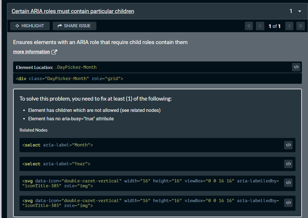 Incorrect Tab Order In Datepicker Header Datepicker Also Failing Axe 1676