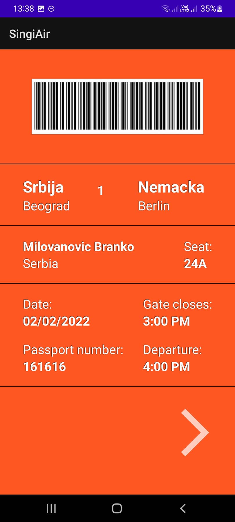 GitHub - brankomilovanovic/Airline-ticket-reservation: Android application for booking airline ...