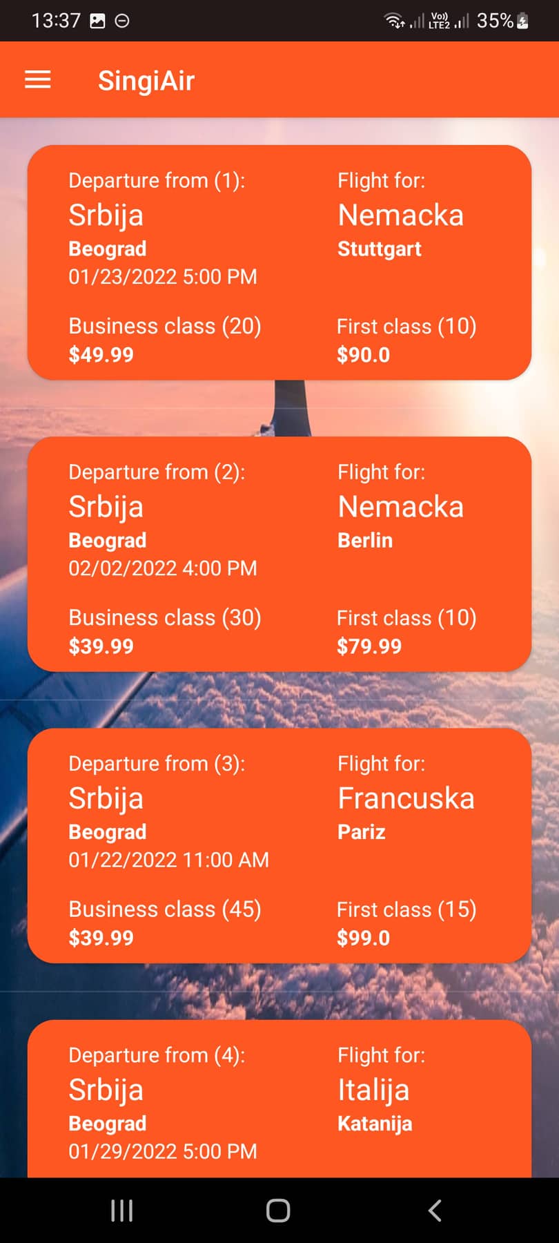 GitHub - brankomilovanovic/Airline-ticket-reservation: Android application for booking airline ...