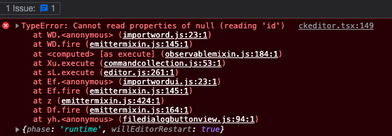 Import From Word Cannot Read Properties Of Null Reading Id · Issue 13934 · Ckeditor 