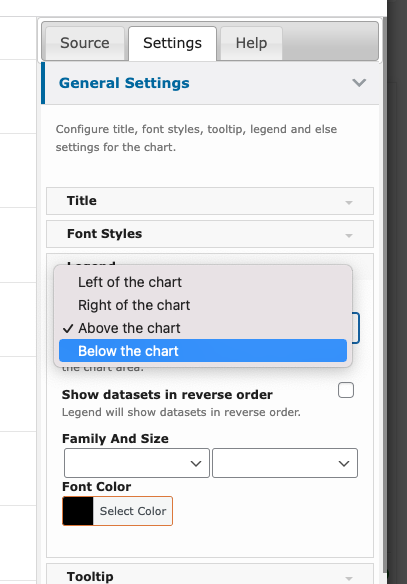 "Omit the legend" option for disabling legends is not available (Chart.js engine - Visualizer 3. ...