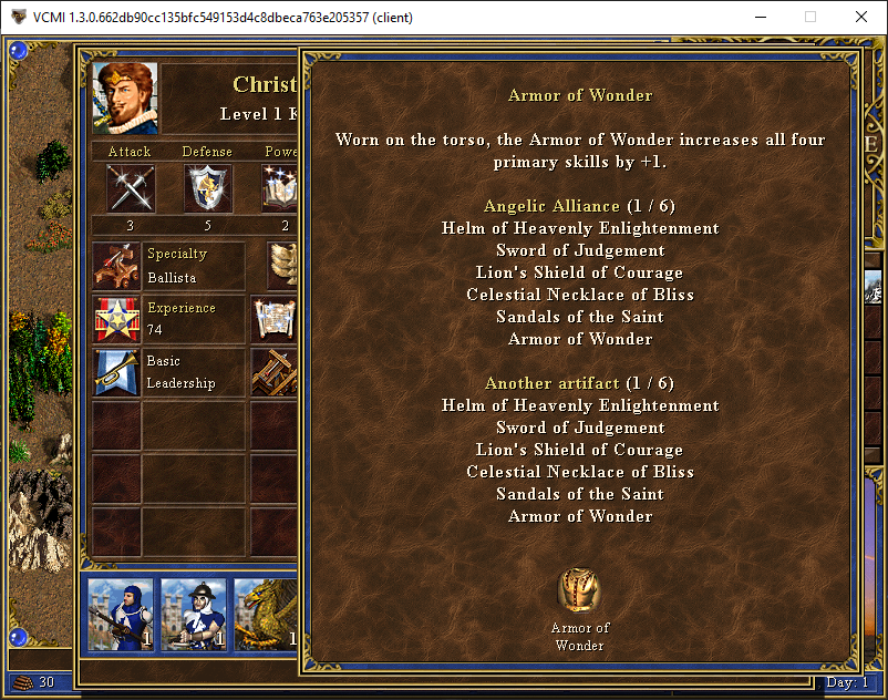 Description window of artifacts · Issue #1967 · vcmi/vcmi · GitHub