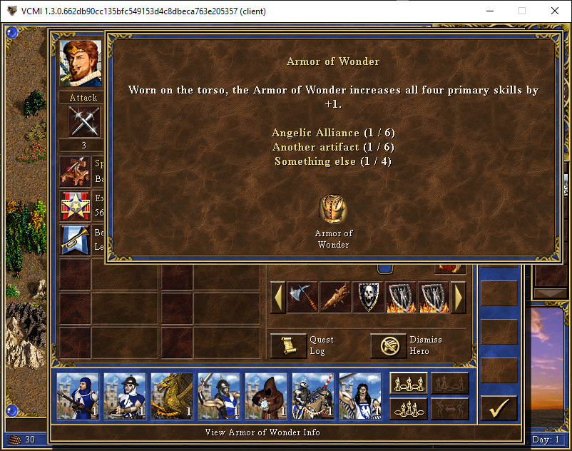 Description window of artifacts · Issue #1967 · vcmi/vcmi · GitHub