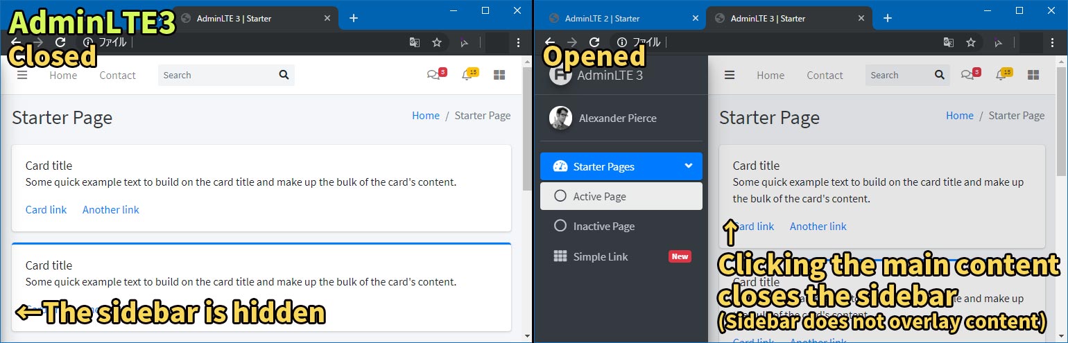 About sidebar display when 'medium' width · Issue #2344 · ColorlibHQ/AdminLTE · GitHub