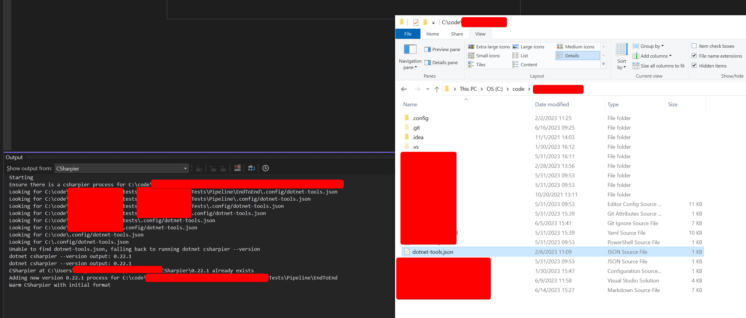 Visual Studio 2022 17.7 reformat on save isn't working · Issue #790 · belav/csharpier · GitHub