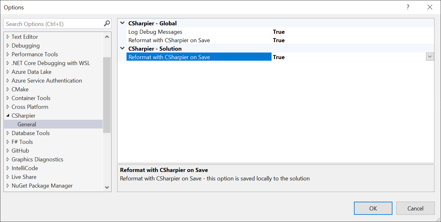 Visual Studio 2022 17.7 reformat on save isn't working · Issue #790 · belav/csharpier · GitHub