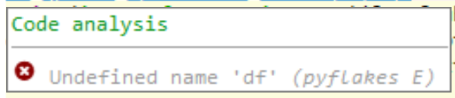 Nameerror Name Df Is Not Defined Error When Df Is Defined From Prior Code Run Spyder