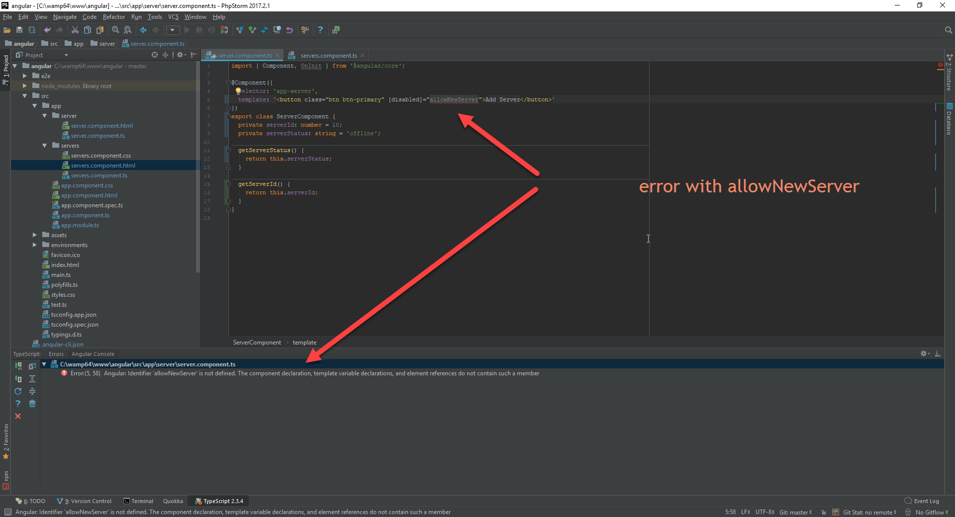 I can access a private variable but don't get an typescript error ...