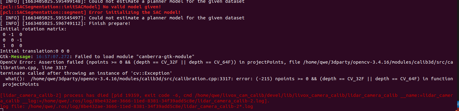 calib.launch 运行出错 · Issue #63 · hku-mars/livox_camera_calib · GitHub