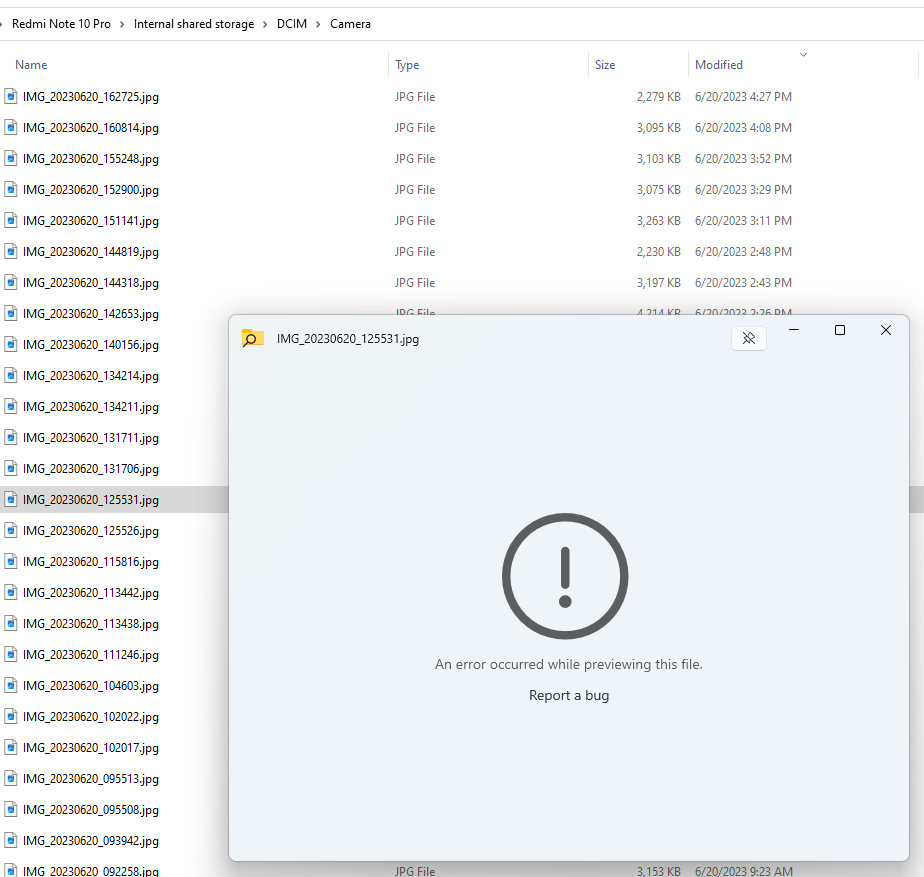 Fails when trying to preview a jpg on my android phone · Issue #26969 · microsoft/PowerToys · GitHub