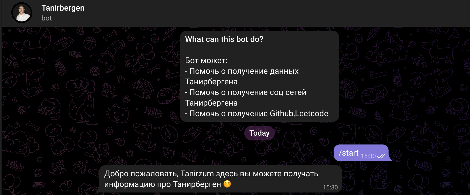 GitHub - Tanirzum/TelegramBot