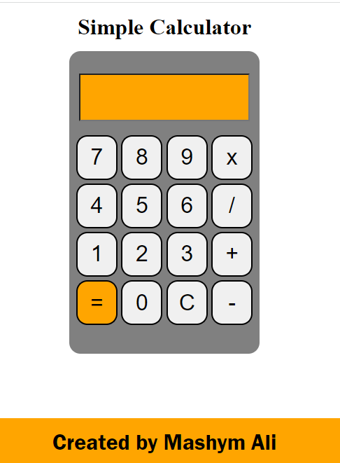GitHub - MashymAli/basic-calculator: Simple calculator with html css and javascript with ...