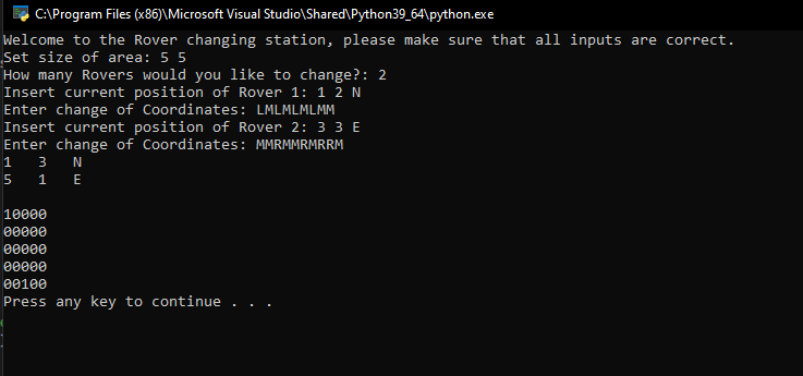 GitHub - RSMBrown/RoverChallengePlat45