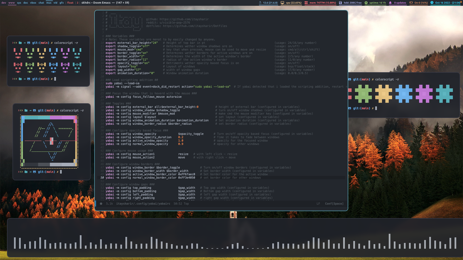 GitHub - itaysharir/Dotfiles: My macOS Dotfiles with a panel, tiling ...