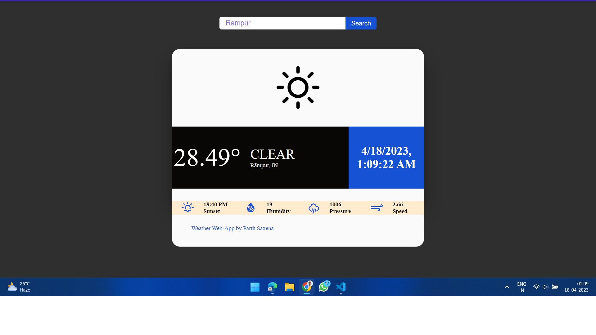 GitHub - saxena100parth/Weather-react-app