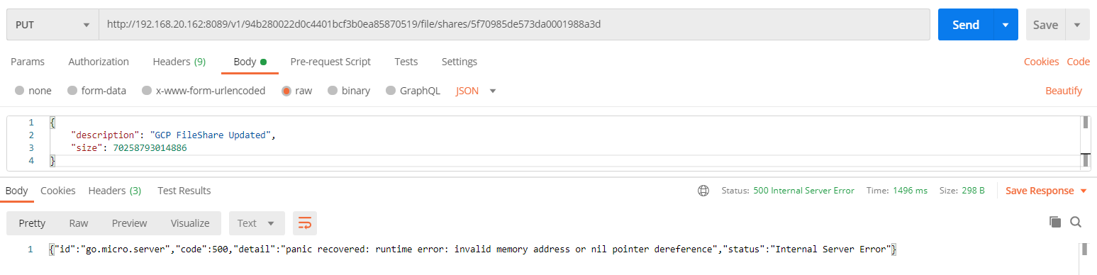 [GCP FileShare Support] Invalid memory address or nil pointer dereference for GCP Fileshare ...