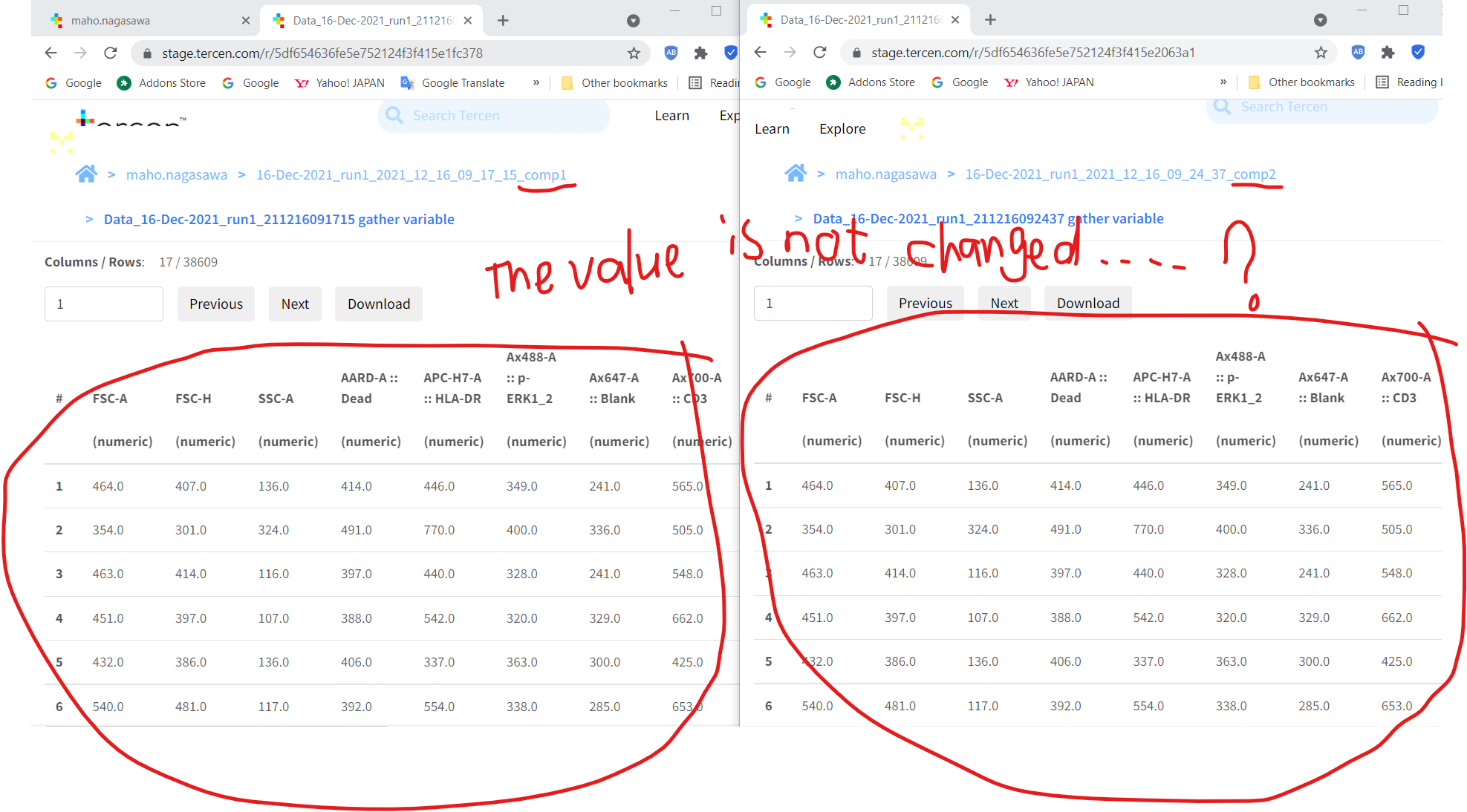 compensation matrix modified but uploaded data values didn't change · Issue #62 · tercen/flowjo ...