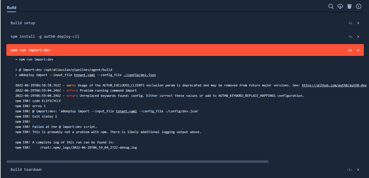 Something Is Broken Since Yesterday V1740 · Issue 596 · Auth0auth0 Deploy Cli · Github