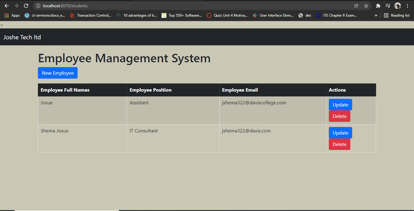 GitHub - Bakambwe/Final_Assignment: Employee Management System of Joshe ...